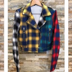 Jackets & Coats | Multi Colored Plaid Jacket Make A Offer | Poshmark